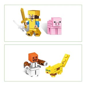 UputCook 16-Pack Minecraft Figures |1.65 Inches Minecraft Stitching Set Toys| Educational Toy Set for Children Boys and Girls