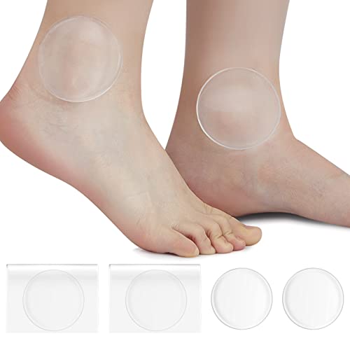 4 Pieces Ankle Gel Pads Skate Ankle Gel Discs Cushion Pads Ankle Protector Brace Skate Accessories for Ice Skating Riding Ski Ankle Protection, 2.48 Inch