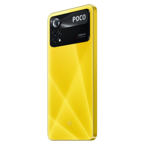 Poco X4 PRO 5G + 4G Volte Global Unlocked 128GB + 6GB GSM 6.6" 108 mp Triple Camera (Not Verizon/Boost/Cricket/At&T/Metro/Tmobile CDMA) + Car Fast Car Charger Bundle (Yellow)