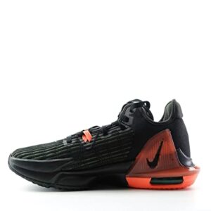 nike mens lebron witness vi basketball trainers cz4052 shoes, black sequoia crimson pulse metallic silver, 11