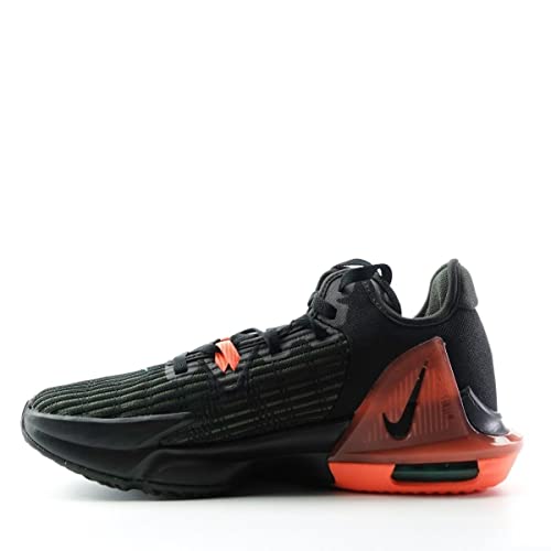 Nike mens Lebron Witness VI Basketball Trainers Cz4052 Shoes, Black Sequoia Crimson Pulse Metallic Silver, 11