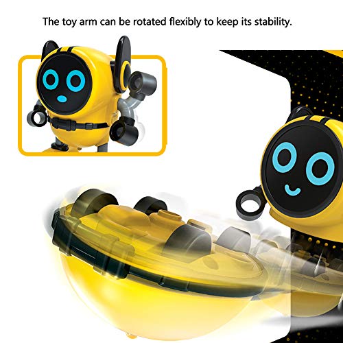 Mini Robot Gyro, Robot Gyro Robot Intelligence Toy for Children for Playing for Birthday Children Gift(Yellow)