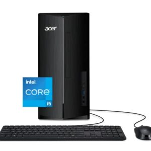 Acer Aspire TC-1760-UA92 Desktop | 12th Gen Intel Core i5-12400 6-Core Processor | 12GB 3200MHz DDR4 | 512GB NVMe M.2 SSD | 8X DVD | Intel Wireless Wi-Fi 6 AX201 | Bluetooth 5.2 | Windows 11 Home