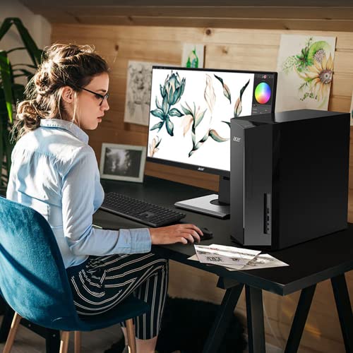 Acer Aspire TC-1760-UA92 Desktop | 12th Gen Intel Core i5-12400 6-Core Processor | 12GB 3200MHz DDR4 | 512GB NVMe M.2 SSD | 8X DVD | Intel Wireless Wi-Fi 6 AX201 | Bluetooth 5.2 | Windows 11 Home