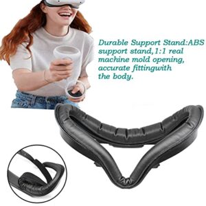 VR Facial Interface Bracket PU Leather Foam Face Pad Replacement Protective Lens Cover for Oculus Quest 2 VR Headsets Comfortable Sweat-Proof