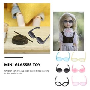 TOYANDONA 40pcs Doll Glasses, Miniature Doll Eyeglasses Mini Doll Costume Accessories for Dollhouse Crafts (Random Color) Miniatures for Crafts