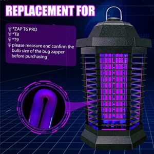 Zapper Light Bug Zapper Replacement Bulbs Insect Attracting Lamp FUL15W BL U Shaped Twin Tube Fluorescent UV Lamp 7.56 x 1.80 x 0.93 inch (Black,4 Pieces)