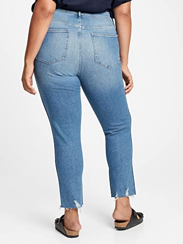 GAP Womens High Rise Vintage Slim Fit Jeans, Medium Rock, 29 Regular US