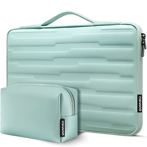 DOMISO 17.3 inch Shock Resistant Laptop Sleeve with Handle Protective Case Compatible with 17.3" Notebook/Dell Inspiron/MSI/HP Pavilion Ideapad/Samsung/HP, Mint Green