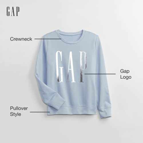 GAP womens Logo Crew Hooded Sweatshirt, White000, Large US