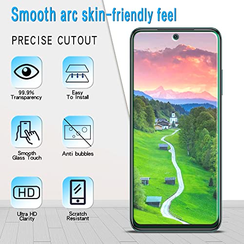 Slanku [3-Pack] Screen Protector for Xiaomi Redmi Note 10 Pro, Note 10 Pro Max Tempered Glass, 9H Hardness, AntiScratch, Bubble-Free, Case Friendly