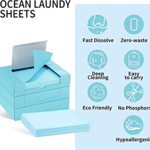 Portable Laundry Detergent Sheets - no Scent，heavier piece 35 count, Quick Disolve, Ecoigy,Eco-friendly, Zero Waste, Plastic Free, Liquid free, Powder free, Easier than Pods, Packs or Pacs, for Home Dorm Travel Camping & Hand Washing Clean No Waste Fresh