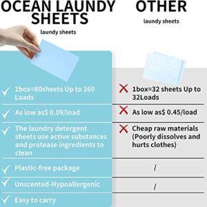 Portable Laundry Detergent Sheets - no Scent，heavier piece 35 count, Quick Disolve, Ecoigy,Eco-friendly, Zero Waste, Plastic Free, Liquid free, Powder free, Easier than Pods, Packs or Pacs, for Home Dorm Travel Camping & Hand Washing Clean No Waste Fresh