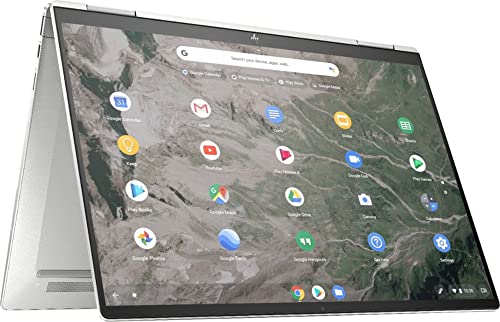 HP Chromebook x360 2 in 1 Touchscreen Flip Laptop, 13.5" WUXGA+ IPS Display, Intel Core i5 Processor, 8GB DDR4 RAM, 256GB SSD, Convertible Design, ChromeOS, Bluetooth, Speaker, Wifi, Silver (Renewed)