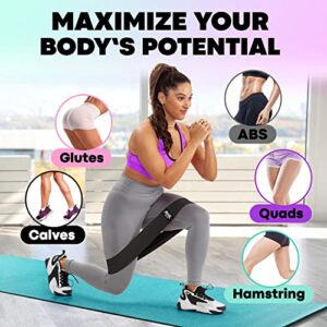 Resistance Bands for Working Out Women - 5 Booty Bands for Women and Men Best Exercise Bands, Workout Bands for Workout Legs Butt Glute - Gym Fitness Fabric Bands Set for Home with Training Guide