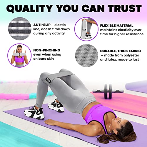 Resistance Bands for Working Out Women - 5 Booty Bands for Women and Men Best Exercise Bands, Workout Bands for Workout Legs Butt Glute - Gym Fitness Fabric Bands Set for Home with Training Guide