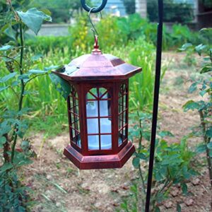 Solar Outdoor Waterproof Hanging Lantern, Garden Decorative Solar Lights PVC Upgrade 3 LED Flickering Flameless Candle Decorative Lights for Garden(Garden Candle)