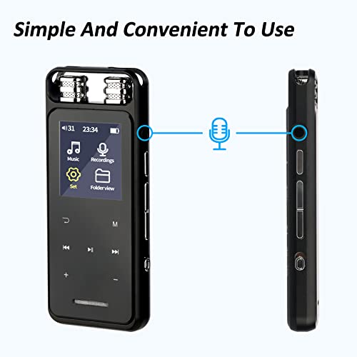 72GB Digital Voice Recorder Voice Activated Recorder with Playback - Upgraded Small Tape Recorder for Lectures, Meetings, Interviews, Mini Audio Recorder USB Charge, MP3