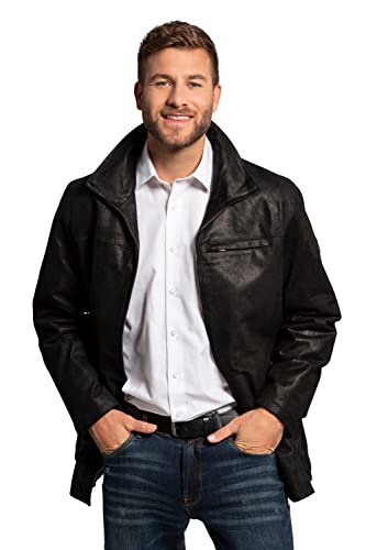 JP 1880 Menswear Big & Tall Plus Size L-8XL Leather Jacket Set black XXX-Large 705620130