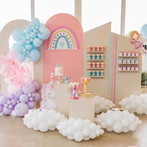 JOYYPOP Pastel Balloon Garland Kit 128pcs Macaron Rainbow Balloon Arch Kit for Baby Shower Birthday Wedding Children's Day Party Decorations