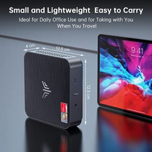 KAMRUI AMD Ryzen 7 3750H Mini PC, Windows 11 Pro 16GB RAM 512 GB SSD Micro Desktop Computers, Radeon RX Vega 10 Graphics, DP 4K Dual Screen, Small Form Factor for Office, Video Editing, Light Gaming