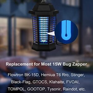 Bug Zapper Light Bulb Replacement for 15W Bug Zapper with 4-Pin Base, Ful 15W-BL U Shaped Twin Tube Bulb for Outdoor Mosquito Zapper, 1 Pack