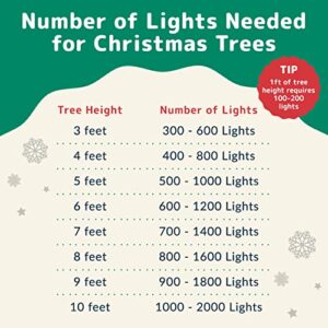 PREXTEX Christmas Lights (10 Feet, 50 Lights) - Clear White Christmas Tree Lights with Green Wire - Indoor/Outdoor String Lights - Warm White Twinkle Lights - Fairy Lights - Christmas String Lights