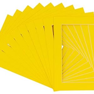 20x30 Mat for 24x36 Frame - Precut Mat Board Acid-Free Yellow 20x30 Photo Matte Made to Fit a 24x36 Picture Frame, Premium Matboard for Family Photos, Show Kits, Art, Picture Framing, Pack of 25 Mats