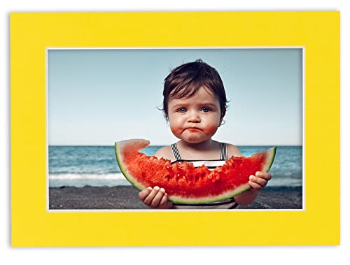 20x30 Mat for 24x36 Frame - Precut Mat Board Acid-Free Yellow 20x30 Photo Matte Made to Fit a 24x36 Picture Frame, Premium Matboard for Family Photos, Show Kits, Art, Picture Framing, Pack of 25 Mats