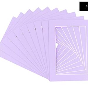 8.5x11 Mat for 11x17 Frame - Precut Mat Board Acid-Free Light Purple 8.5x11 Photo Matte For a 11x17 Picture Frame, Premium Matboard for Family Photos, Show Kits, Art, Picture Framing, Pack of 100 Mats