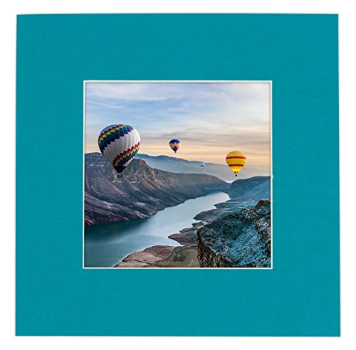 18x24 Mat for 22x28 Frame - Precut Mat Board Acid-Free Teal Blue 18x24 Photo Matte For a 22x28 Picture Frame, Premium Matboard for Family Photos, Show Kits, Art, Picture Framing, Pack of 25 Mats