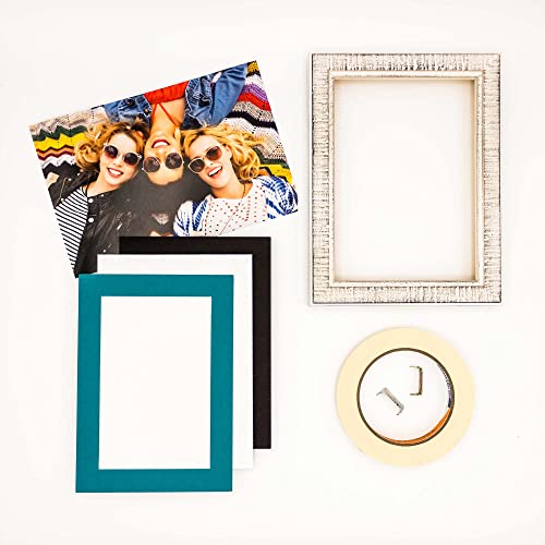 18x24 Mat for 22x28 Frame - Precut Mat Board Acid-Free Teal Blue 18x24 Photo Matte For a 22x28 Picture Frame, Premium Matboard for Family Photos, Show Kits, Art, Picture Framing, Pack of 25 Mats