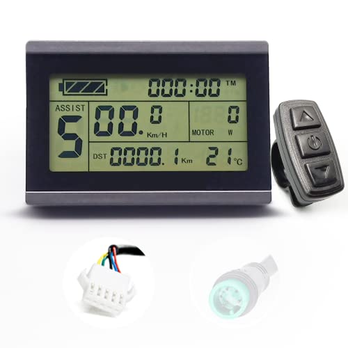 Ebike LCD Display Meter KT-LCD3 24V 36V 48V 52V Electric Bike Conversion Kit Display for KT Controller(LCD3 SM Plug with USB)