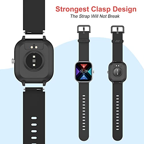 HENGTO Fitness Tracker Watch for Kids, IP68 Waterproof Kids Smart Watch with 1.4" DIY Watch Face 19 Sport Modes, Pedometers, Heart Rate, Sleep Monitor, Great Gift for Boys Girls Teens 6-16 (Black)