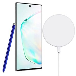 samsung galaxy note 10+ plus (256gb, 12gb) 6.8" qhd+ amoled, snapdragon 855, 4300mah battery, 4g lte fully unlocked (t-mobile, verizon, global) n975u1 (w/fast wireless charger) (renewed) (aura glow)