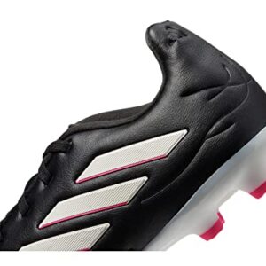 adidas Copa Pure.3 Firm Ground Soccer Shoe, Black/Zero Metallic/Team Shock Pink, 5 US Unisex Big Kid