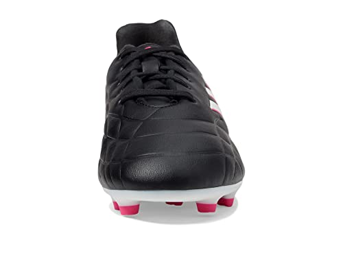 adidas Copa Pure.3 Firm Ground Soccer Shoe, Black/Zero Metallic/Team Shock Pink, 5 US Unisex Big Kid