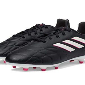 adidas Copa Pure.3 Firm Ground Soccer Shoe, Black/Zero Metallic/Team Shock Pink, 5 US Unisex Big Kid