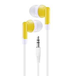 Wjjitan Bulk Earbuds 50 Pack Multi Colored Individually Bagged, Wholesale Earbuds Headphones Class Set Earphones for Classroom, Kids, Students,Schools,Children