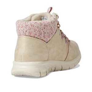 Skechers Women's Synergy-Pretty Hiker Fashion Boot, Natural/Pink, 11