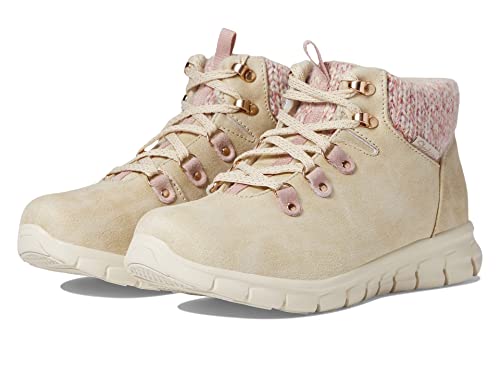 Skechers Women's Synergy-Pretty Hiker Fashion Boot, Natural/Pink, 11