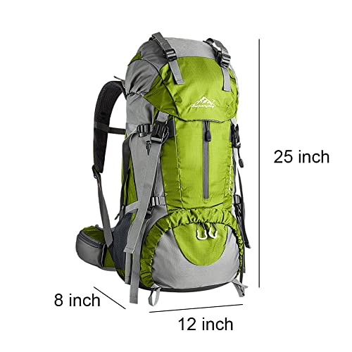 DADAYIYO 50L Hiking Backpack Lightweight Water Resistant,Mountain Climbing Camping Outdoor Sport Daypack(Green)