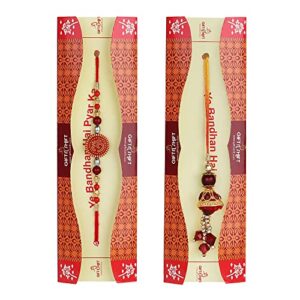 Rakhi for Bhaiya Bhabhi Lumba Rakhi for Raksha Bandhan Rakhi Set-US2