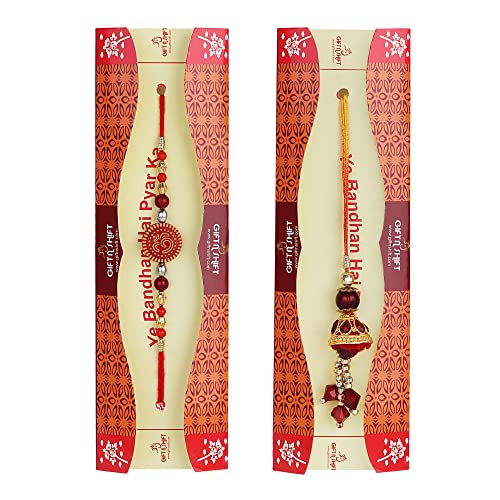 Rakhi for Bhaiya Bhabhi Lumba Rakhi for Raksha Bandhan Rakhi Set-US2