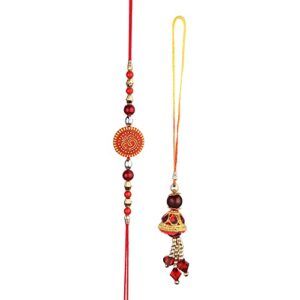 Rakhi for Bhaiya Bhabhi Lumba Rakhi for Raksha Bandhan Rakhi Set-US2