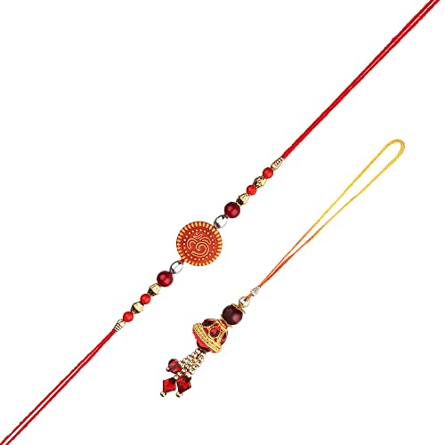 Rakhi for Bhaiya Bhabhi Lumba Rakhi for Raksha Bandhan Rakhi Set-US2