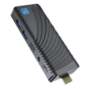 mini pc stick intel celeron n4000 (up to 2.6ghz) windows 10 pro mini computer stick 4gb ddr4 64gb emmc micro desktop small form factor pc supports 4k hdmi, 2.4g/5g wifi, bluetooth 4.2, auto power on