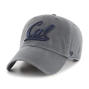 '47 california golden bears uc berkeley ncaa clean up dad hat adjustable cap - charcoal, one size