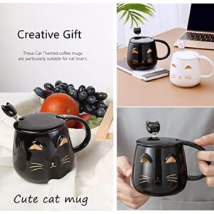 Phitihui Black Cat Mug, Cute Kitty Mugs, Novelty Coffee Mug Cup, Valentine's Mother's Day Gifts for Women Wife Mom Her Grandma Girl Teacher Friend, Present Idea for Birthday Halloween Christmas