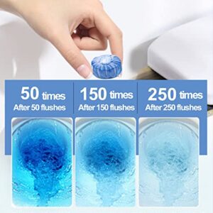 KIISIISO Multipurpose Bathroom Cleaners, 54 Pack Commercial & Household Toilet Bowl Cleaners, Blue Toilet Bowl Tablets Drop in Tank, Janitorial Deodorizers